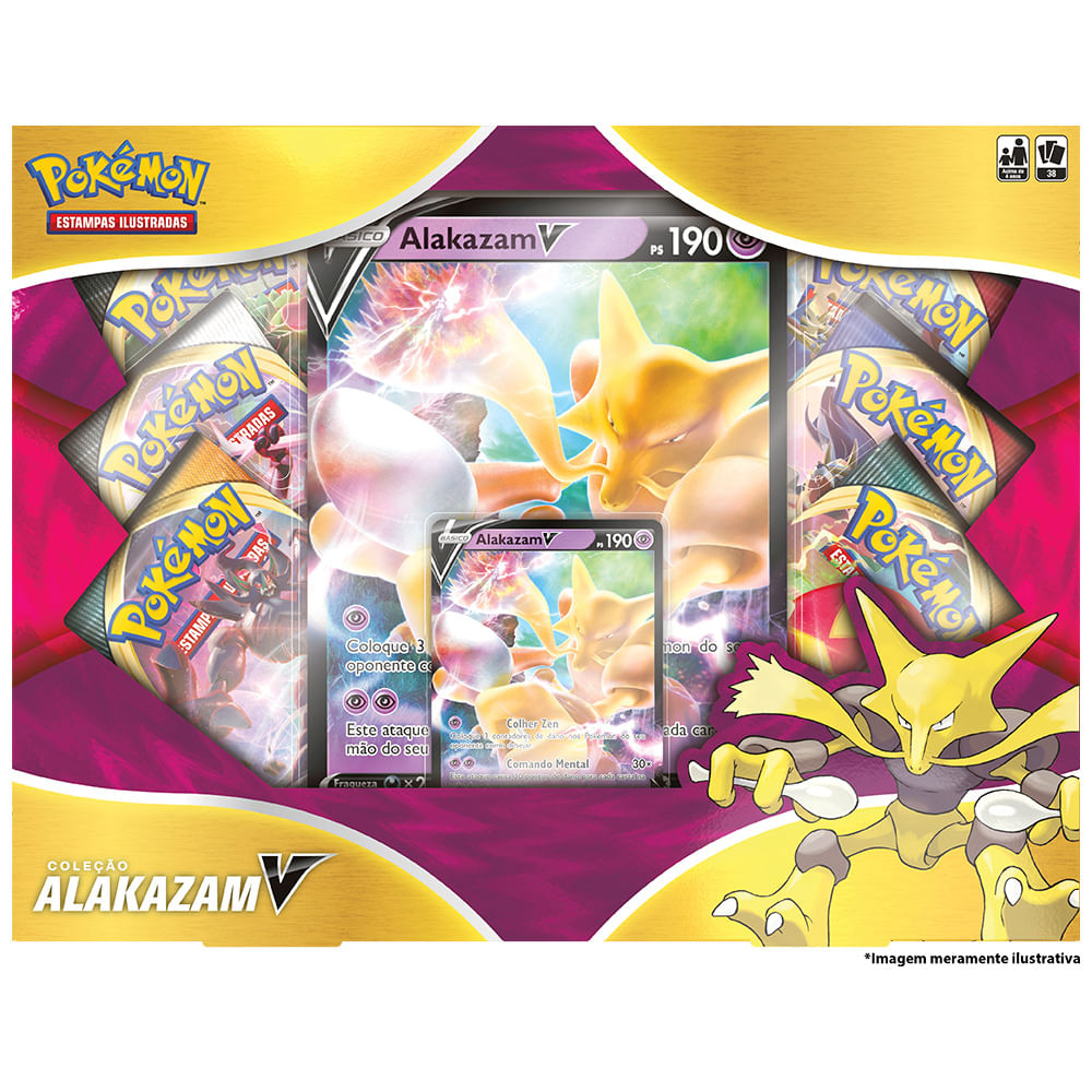 Box Pokémon - Coleção Alakazam V - Copag - Ri Happy