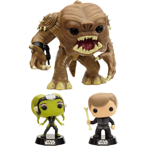 Funko Pop - Star Wars - Rancor with Luke Skywalker & Slave Oola - 3 ...
