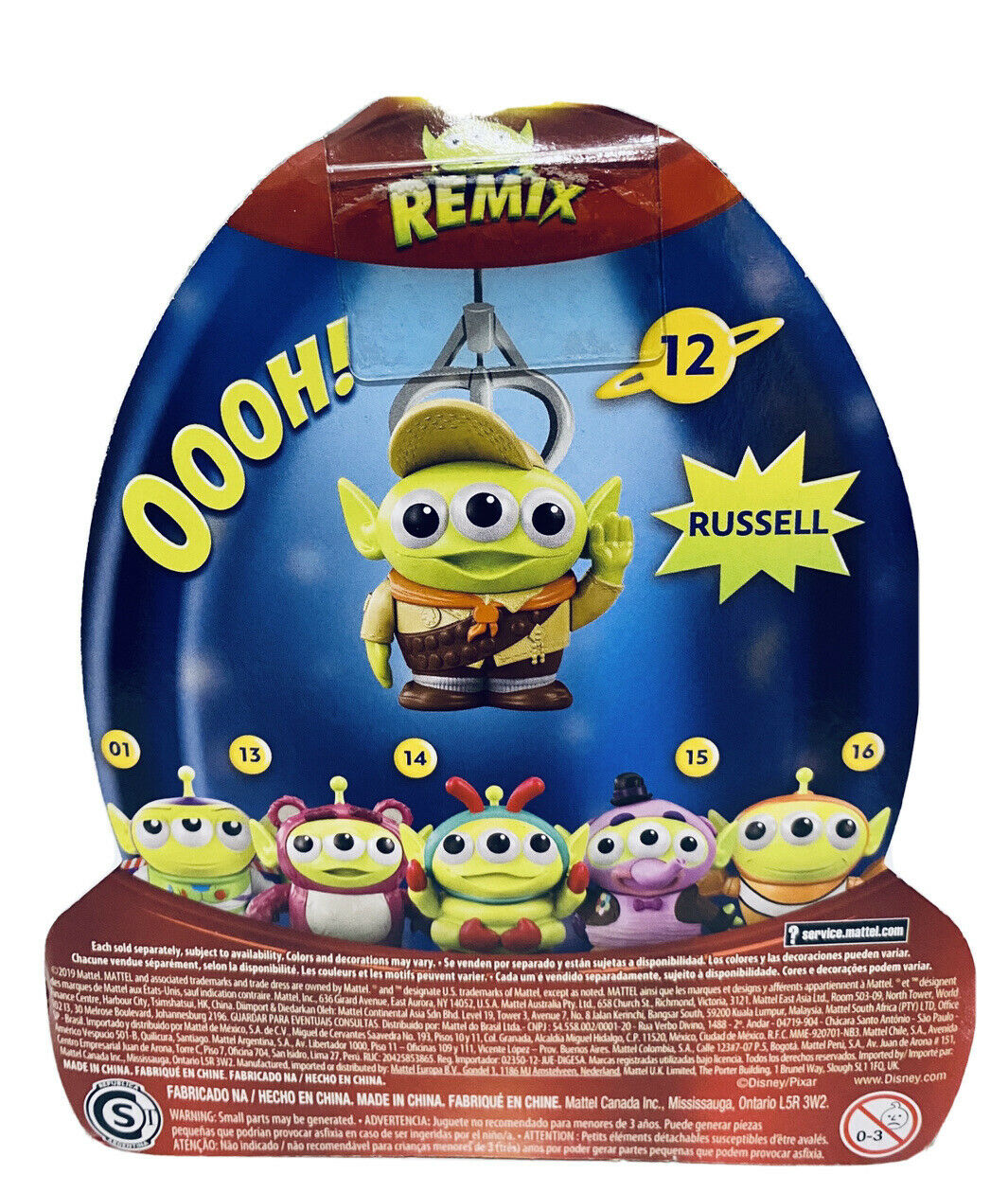 Disney Pixar Alien Remix Russell Up Altas Aventuras Mattel - Ri Happy