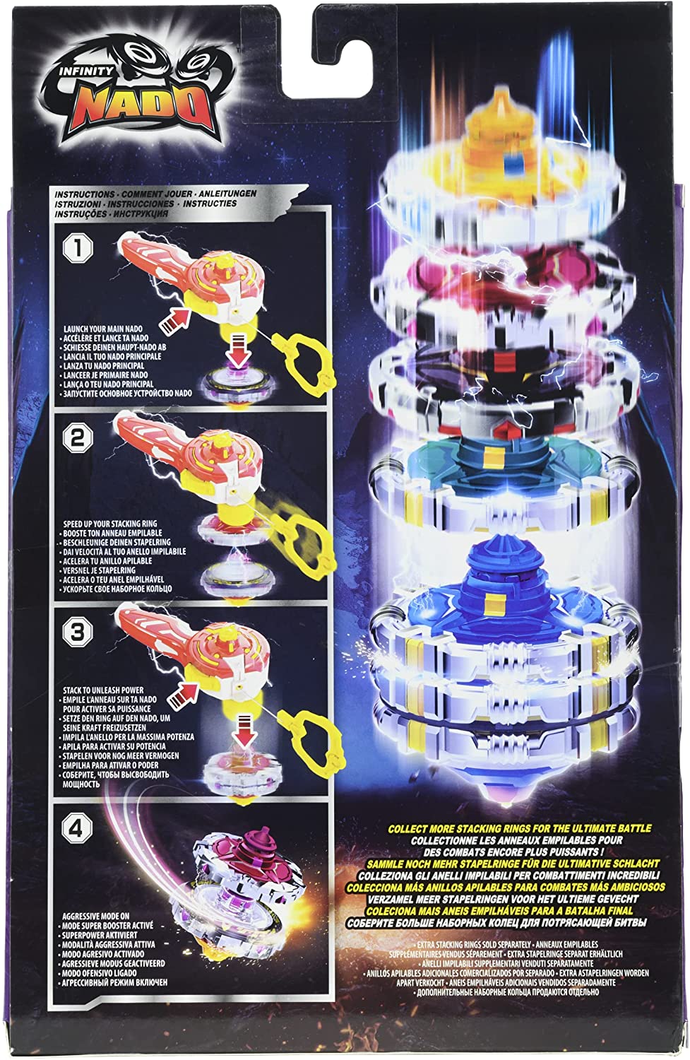 Pião Infinity Nado V - Advanced Series - Cracking Sword - Candide - Ri ...