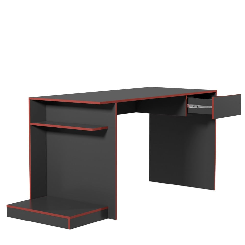 Mesa Gamer Powder Preto Vermelho - PBKIDS Brinquedos