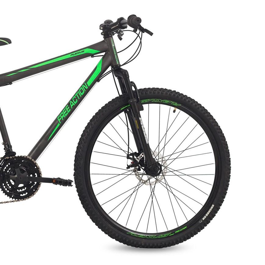 Bicicleta Aro 29 Free Action Flexus 2.0 21v Grafite Verde - Ri Happy