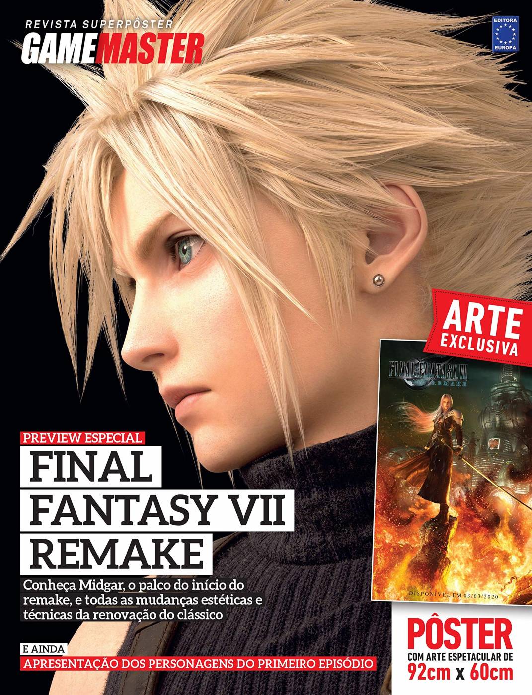 Revista Superpôster Gamemaster Final Fantasy VII Remake