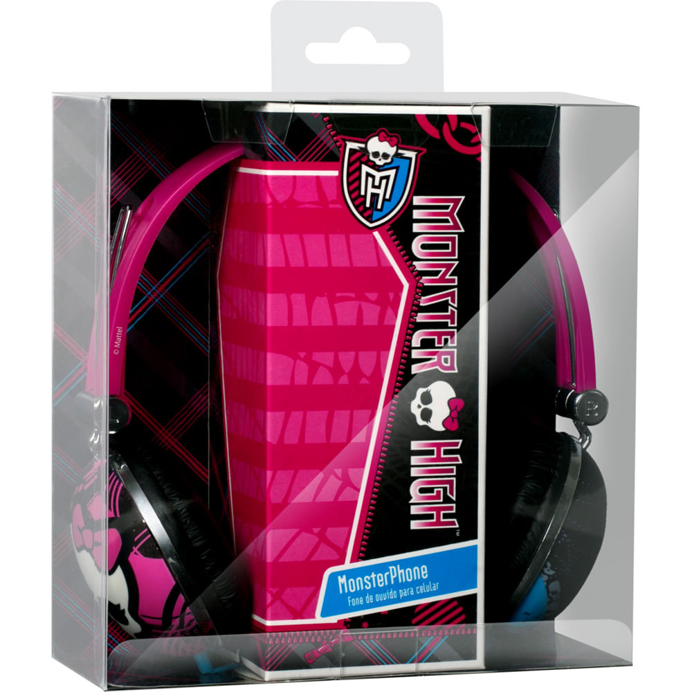 Confira Fone de Ouvido Monster High - MonsterPhone Rosa - Multikids ...