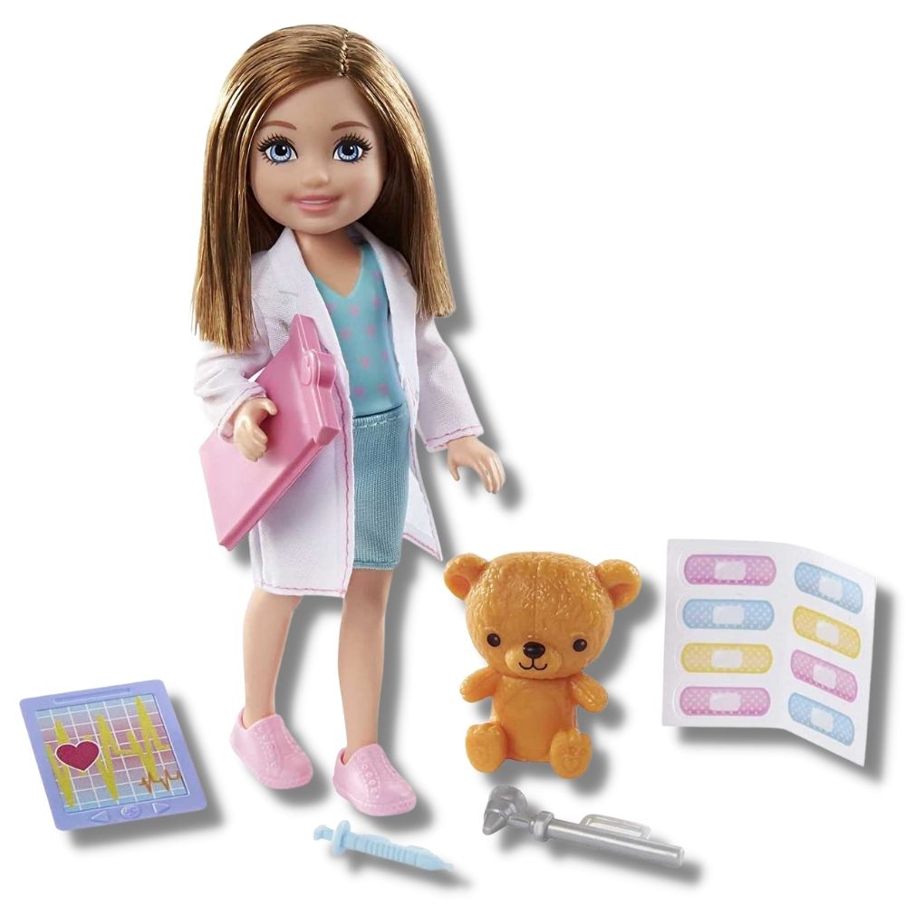 Boneca Barbie Chelsea - Set Profissões Doutora Médica Mattel