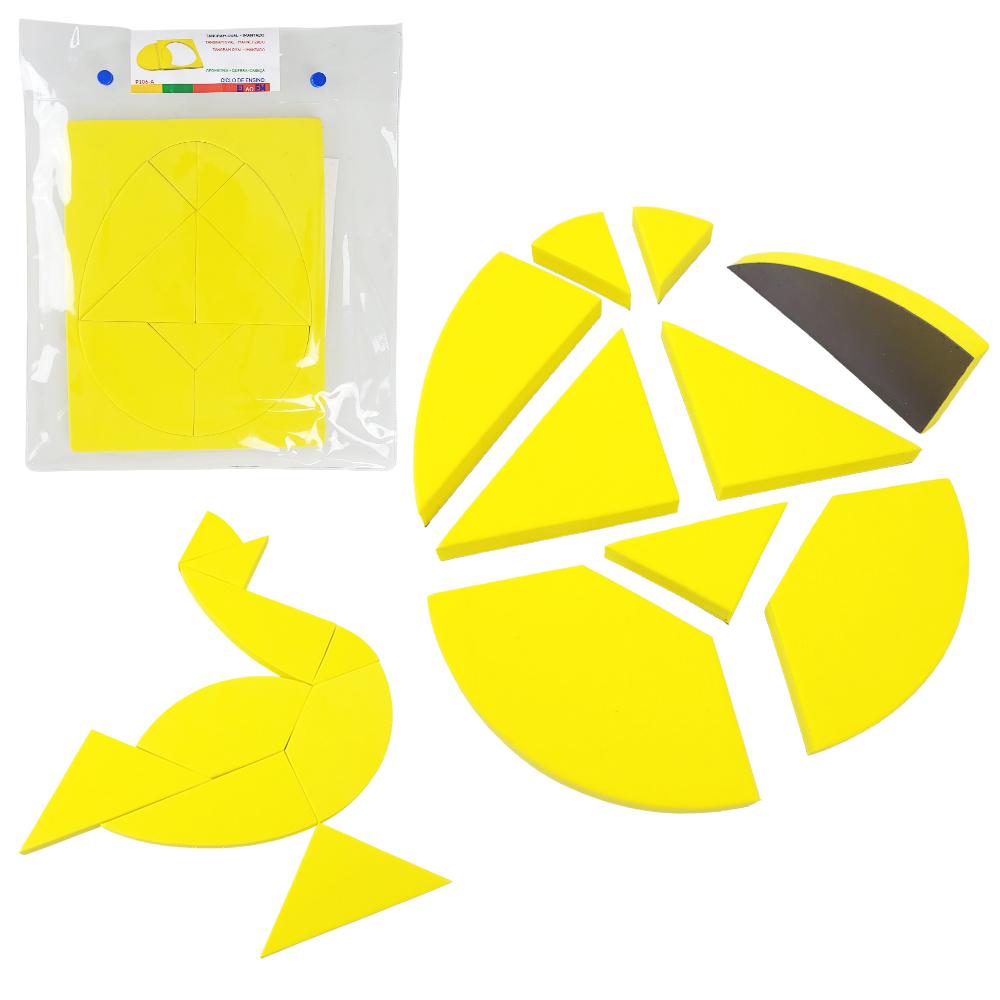 Tangram Oval Imantado Material Pedagógico Didático 10 Peças - Ri Happy