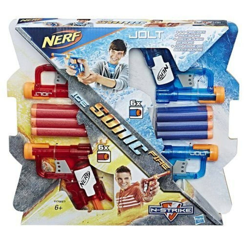 Nerf Sonic Fire e Ice Jolt 4 Lançadores - Hasbro - Ri Happy