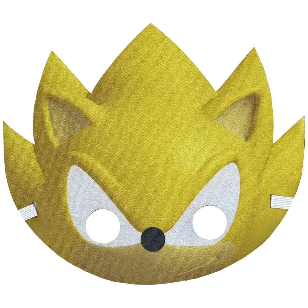 Máscara Sonic Amarelo Infantil Super Sonic Com Elástico - Ri Happy