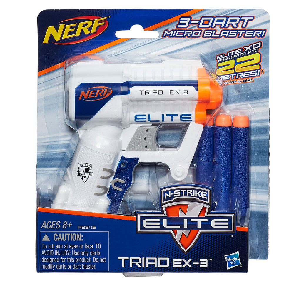Lançador Nerf N-Strike Elite - Triad EX-3 - Branca - Hasbro - Ri Happy ... Lançador Nerf N-Strike Elite - Triad EX-3 - Branca - Hasbro - Ri Happy ...