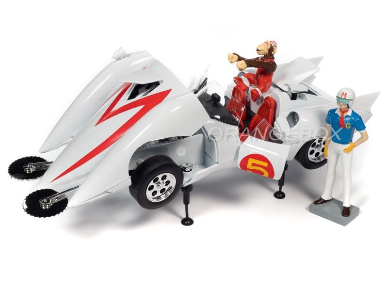 Speed Racer Mach 5 + Figura Chim Chim Autoworld 1:18 - Ri Happy