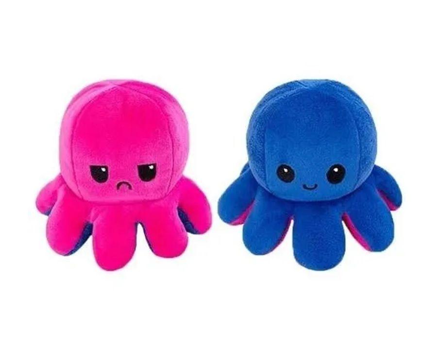 Polvo do Humor Reversível Pelúcia Pink e Roxo 20cm - Ri Happy