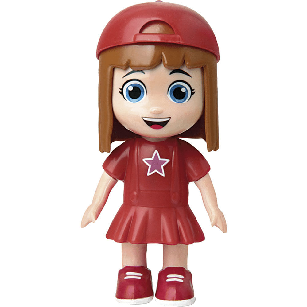 Mini Boneca 15 Cm - Gi Aventureira - Luccas Neto - Vermelho - Elka