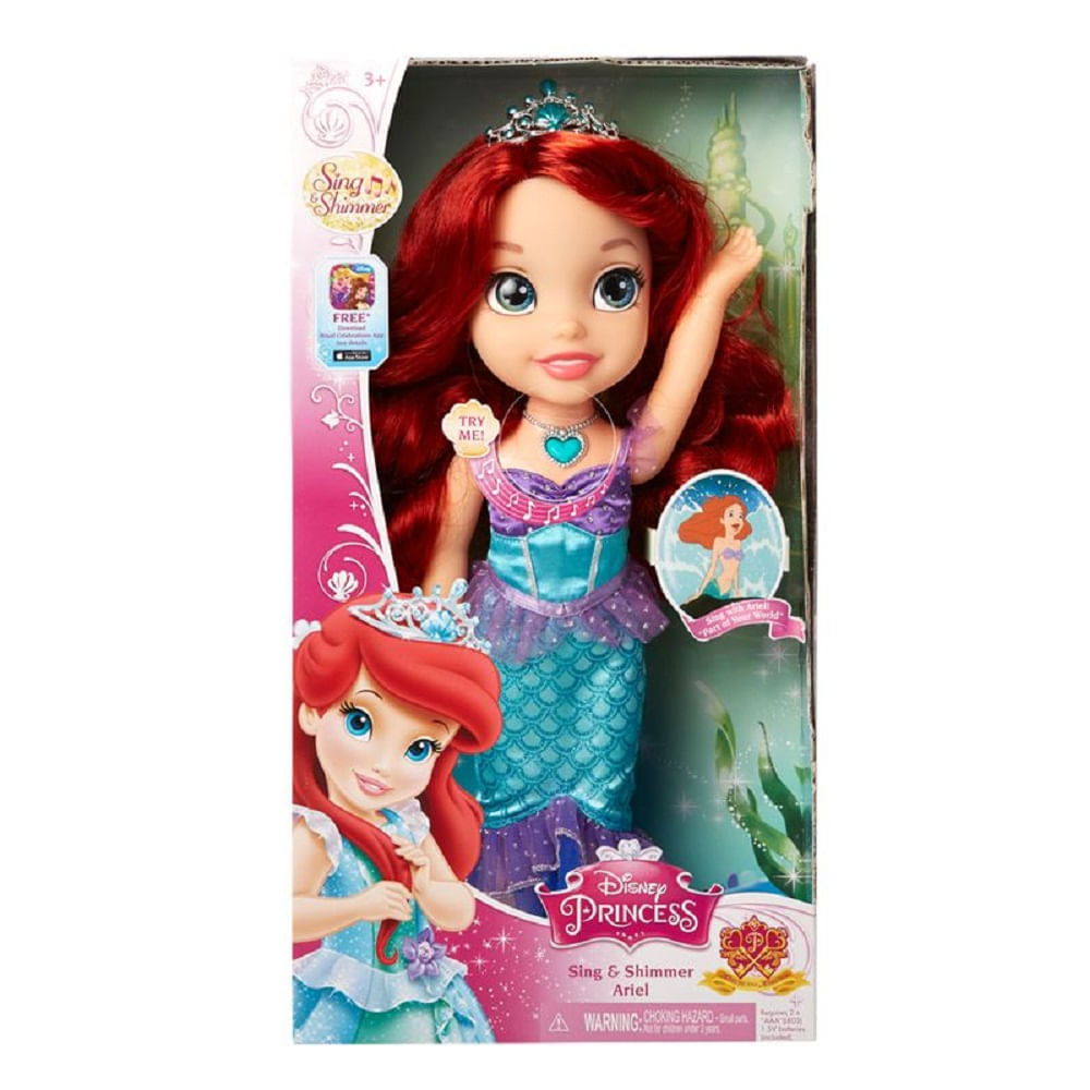 Boneca Princesas Disney - Ariel Que Canta - Sunny - Ri Happy