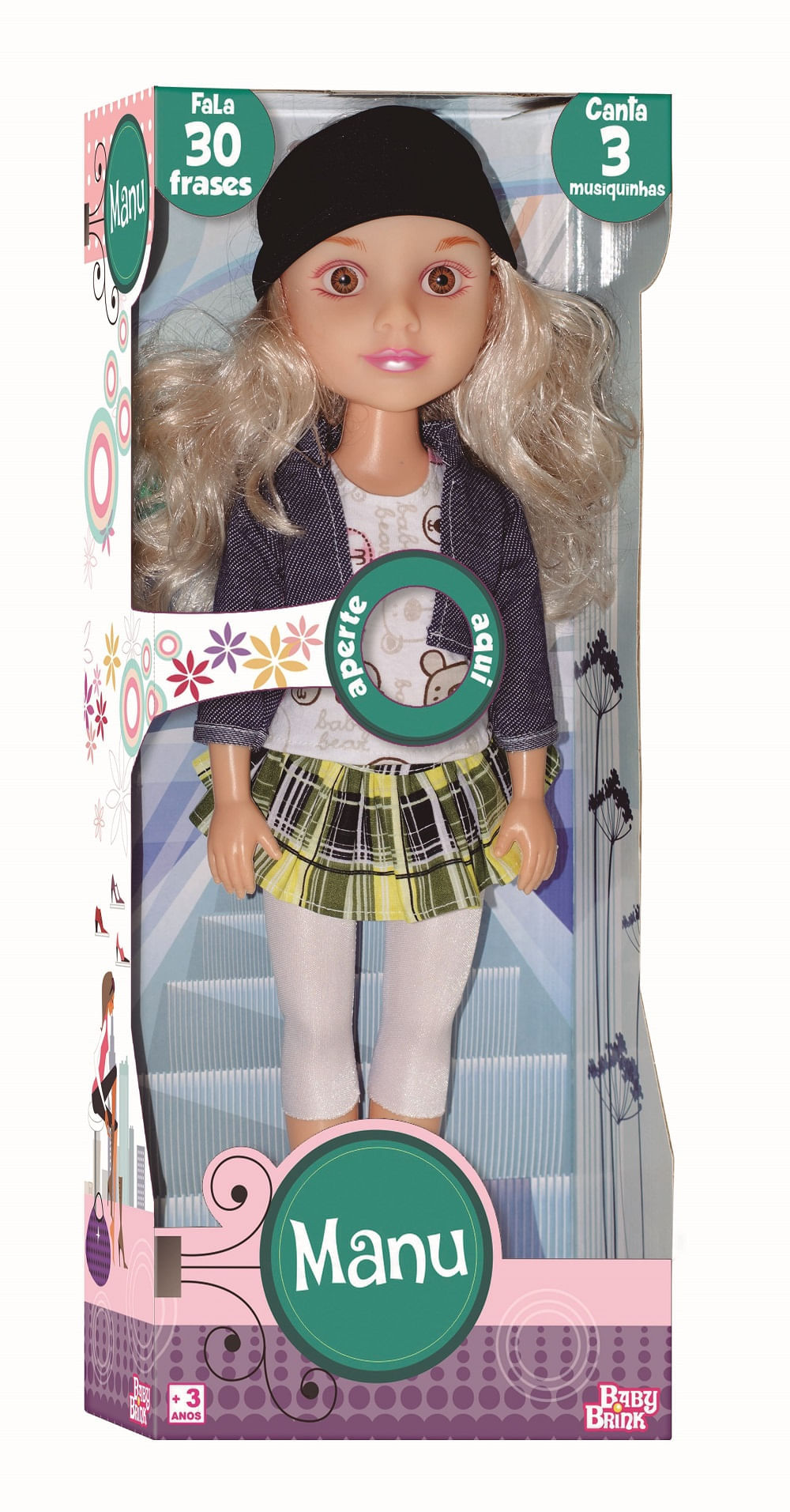 Boneca Manu 30 Frases - Baby Brink - Ri Happy