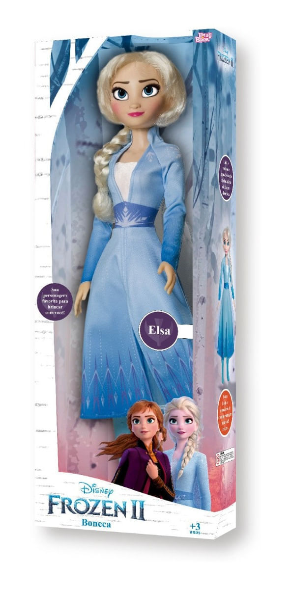 Boneca Elsa Gigante 80cm - Frozen 2 - Baby Brink - Ri Happy