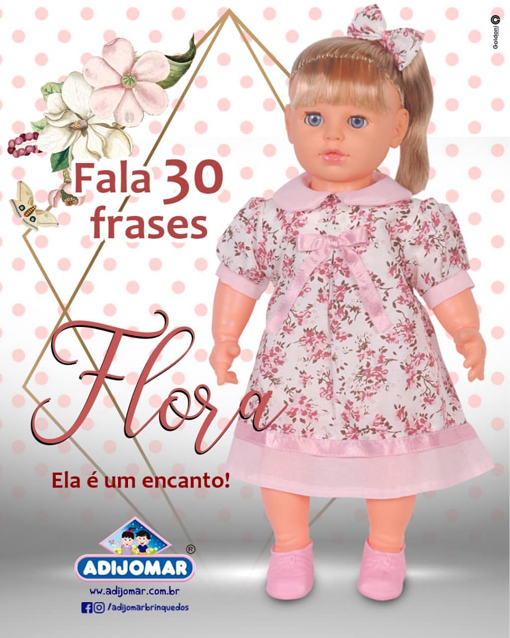 Boneca Flora - Adijomar - Ri Happy