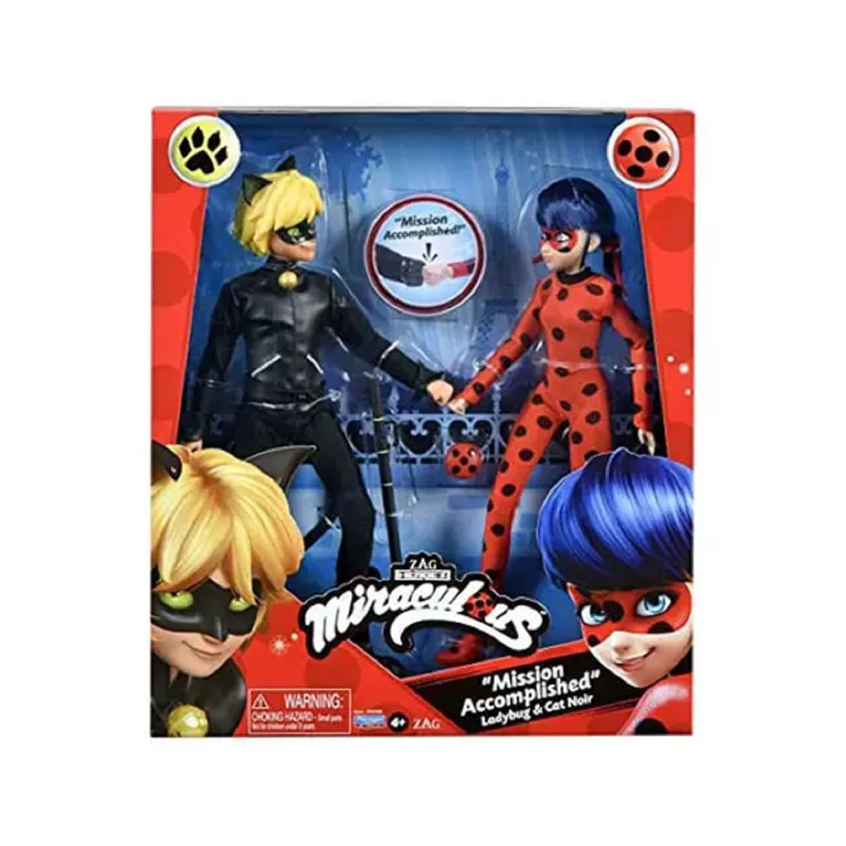 Boneca Miraculous Ladybug e Cat Noir - Ri Happy