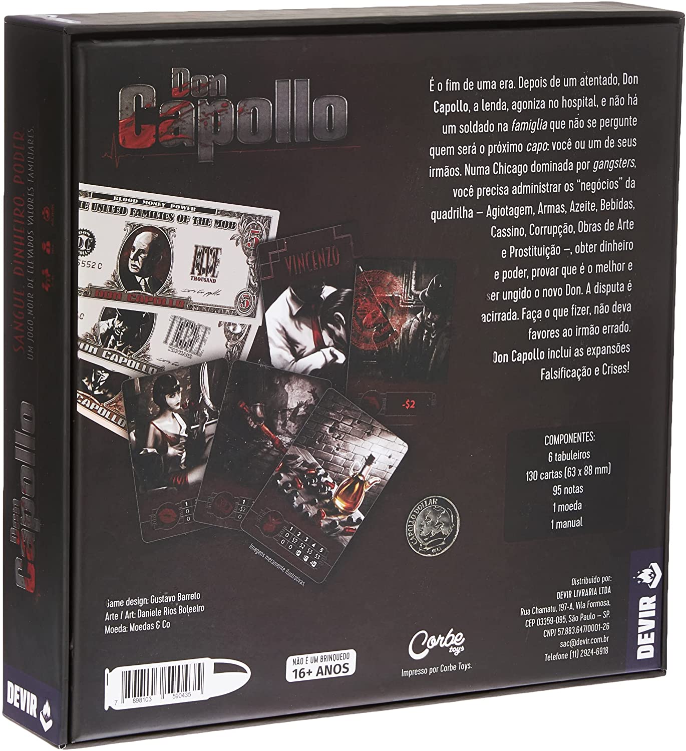 Jogo de Tabuleiro -Don Capollo - 2a Edição Devir - Ri Happy