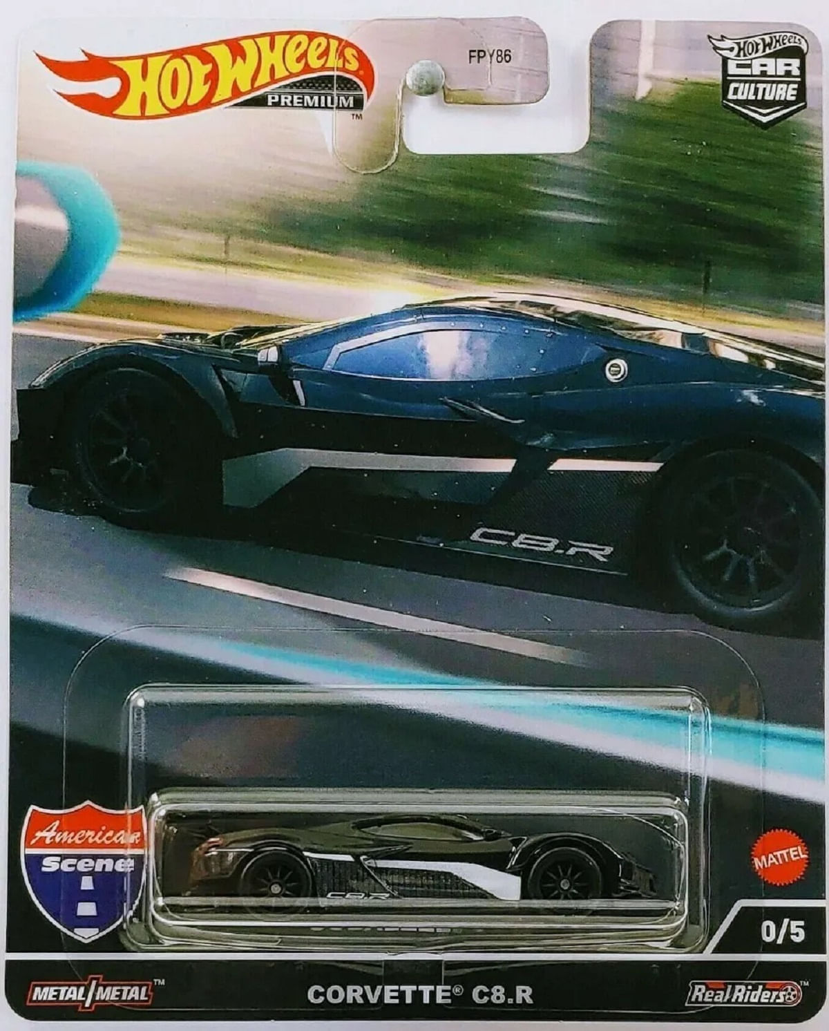 Hot Wheels Corvette C8R Preto 1:64 - Ri Happy