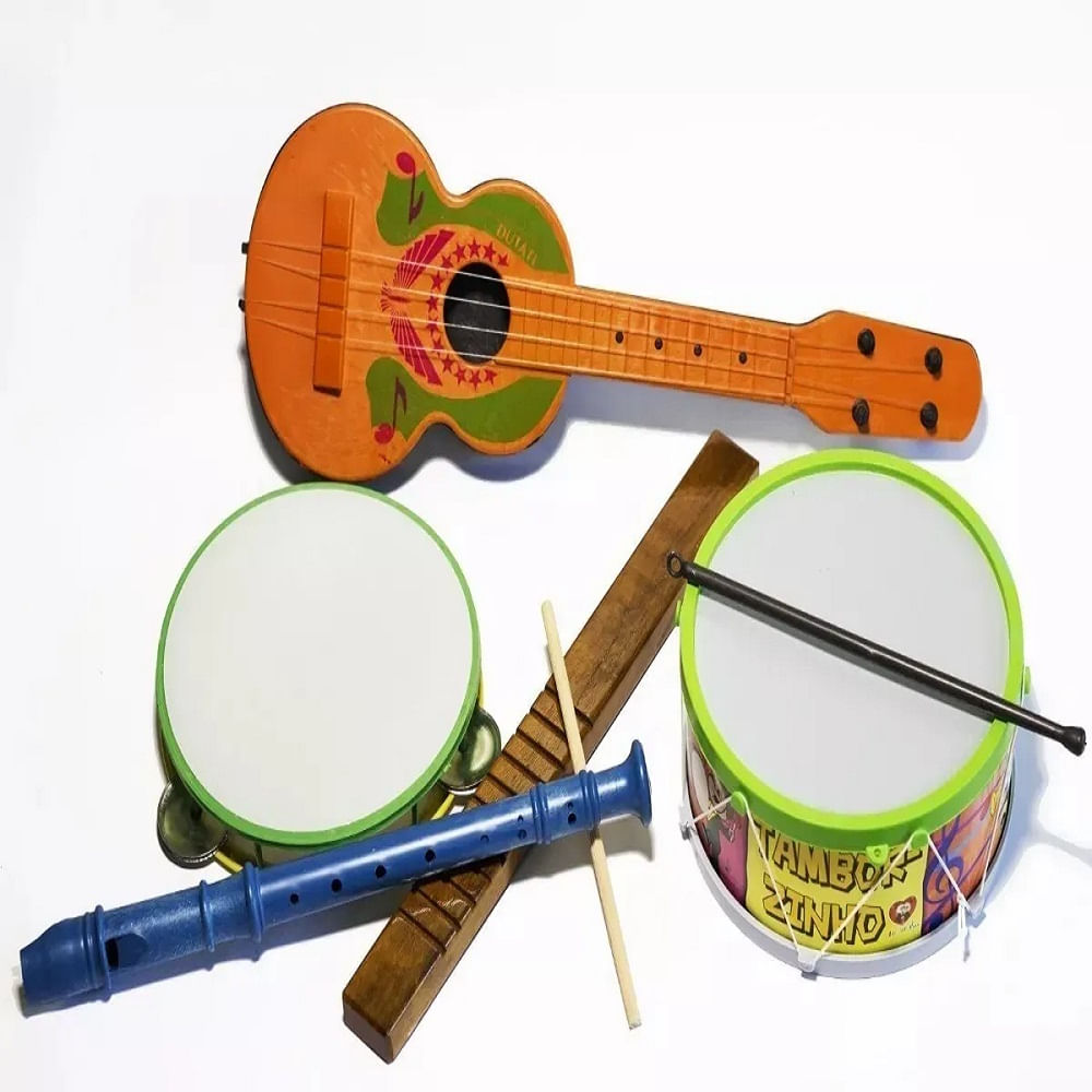 Kit Musical A Bandinha C/ 5 Instrumentos Educativo Infantil - Ri Happy
