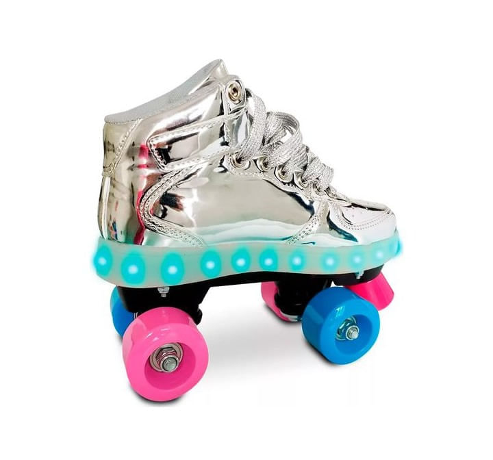 Patins Clássico 33/34 Fun Divirta-se Prata - Ri Happy
