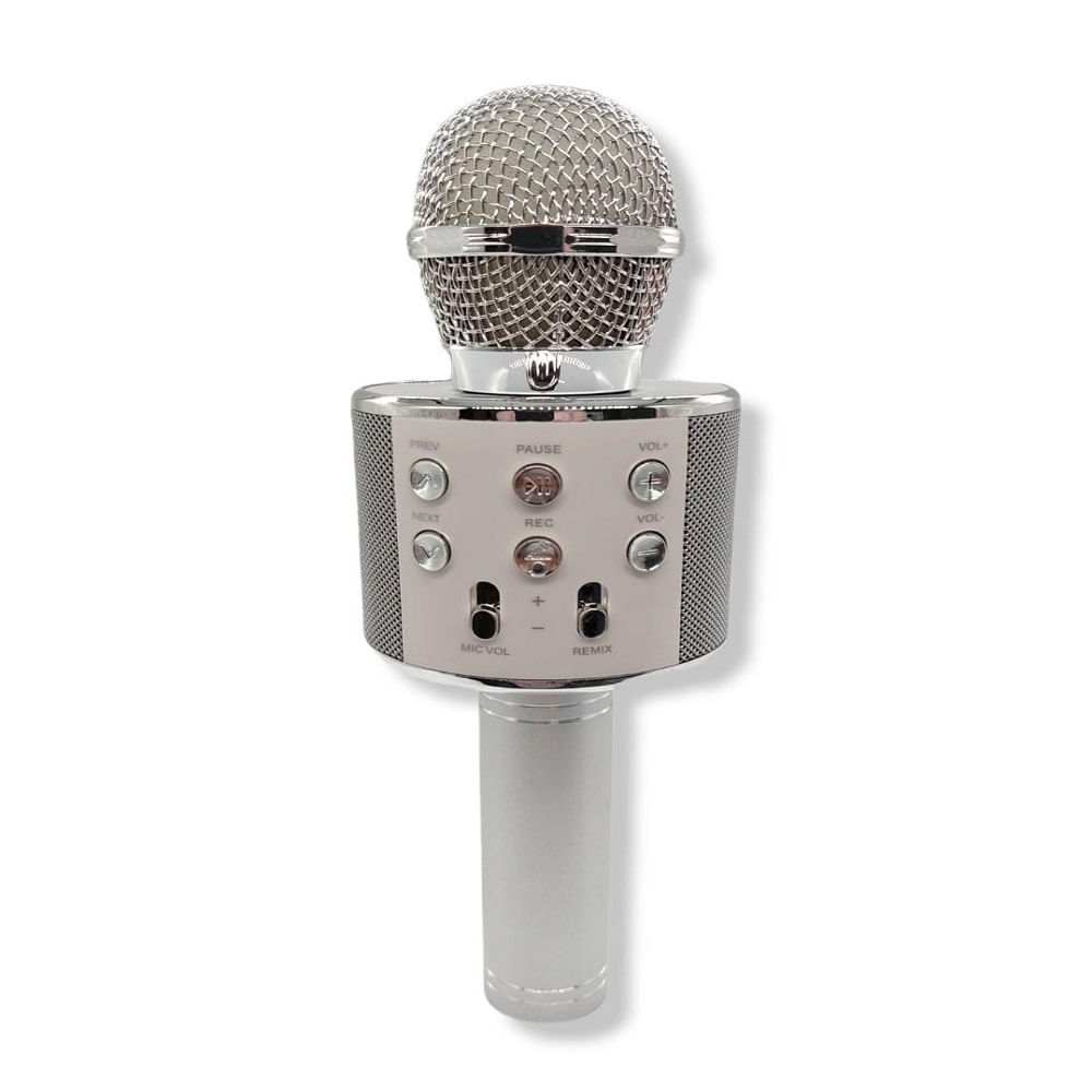 Microfone Infantil Star Voice Bluetooth Prata - Zoop Toys - Ri Happy
