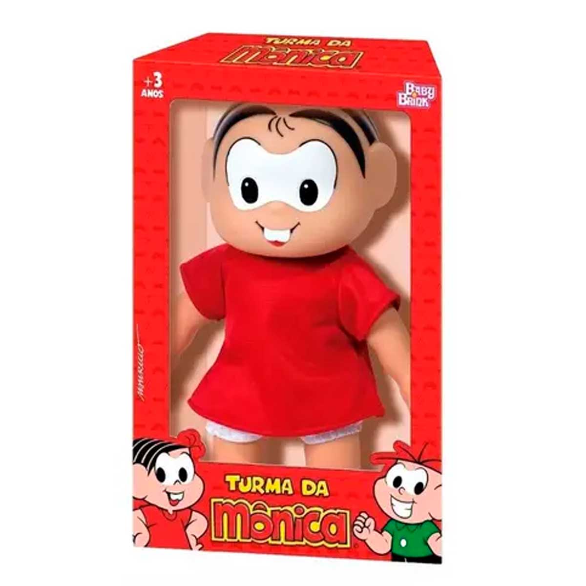 Boneca Clássica Turma da Mônica 36 cm - Mônica