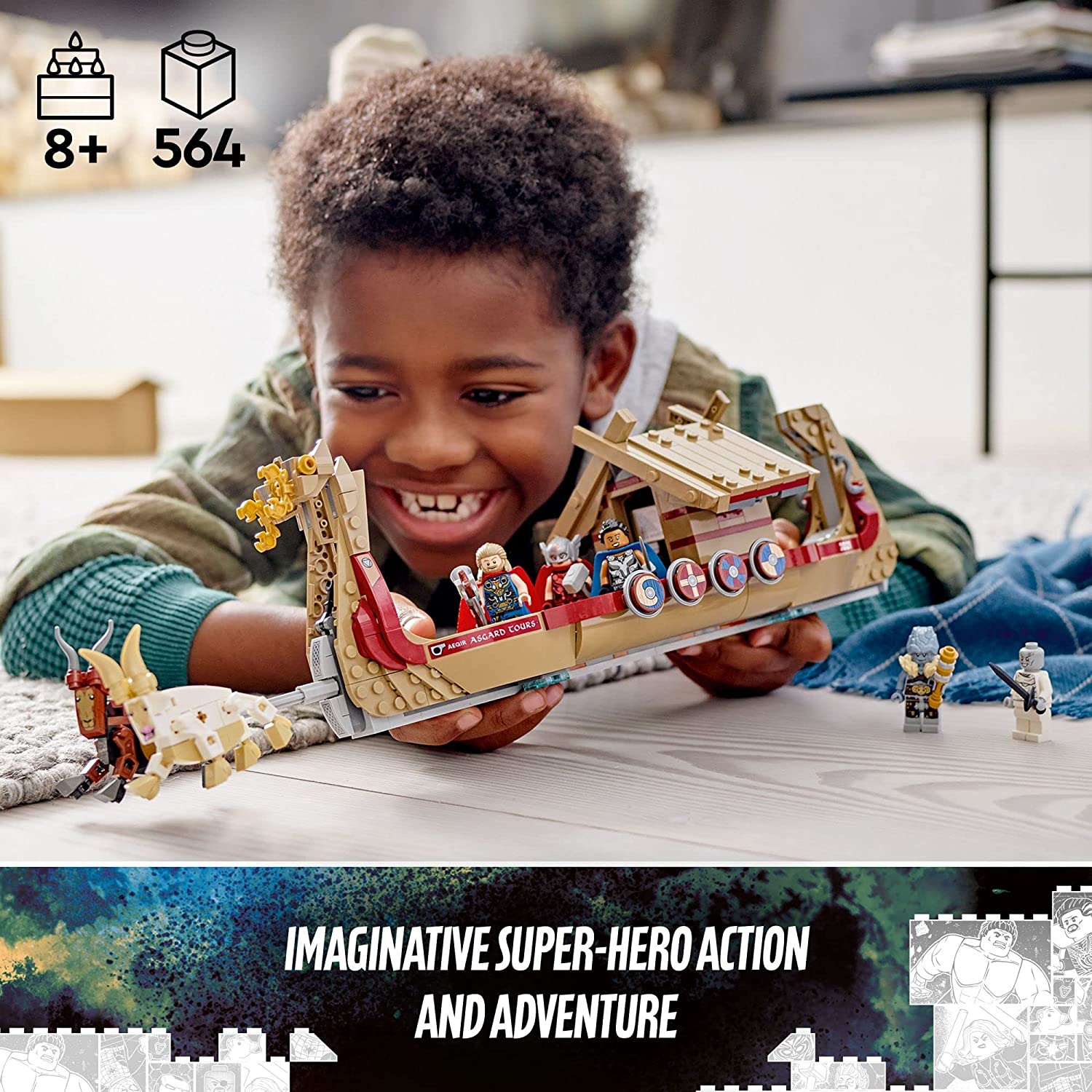 Lego Marvel Super Heroes 76208 - Thor O Barco Cabra - Ri Happy