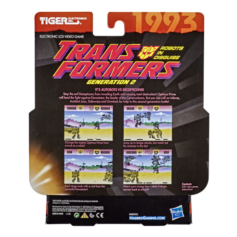 Confira Jogo Eletrônico LCD - Marvel - Transformers - Tiger Eletronics ...