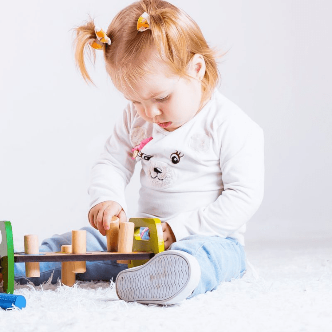 Bate Bancadinha - Brinquedo Infantil em Madeira - Ri Happy