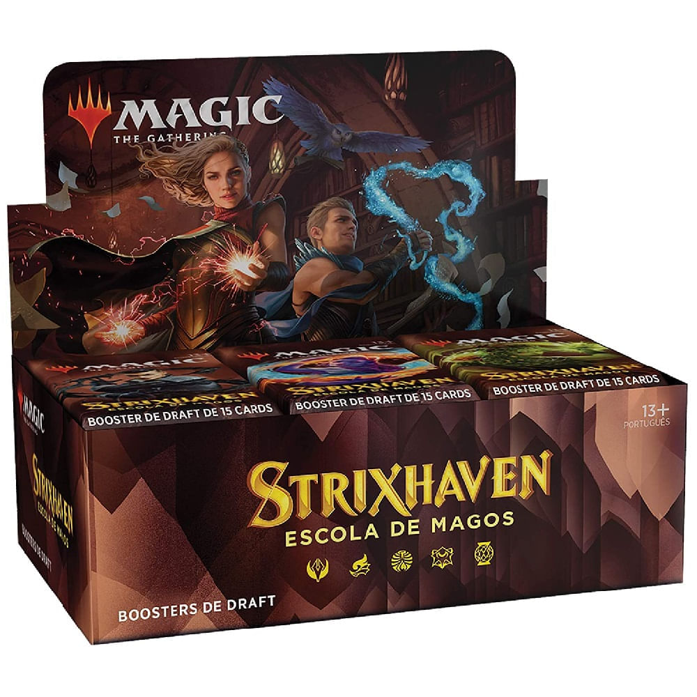 Jogo de Cartas e Baralho Draft Booster Box Magic Strixhaven Escola De ...