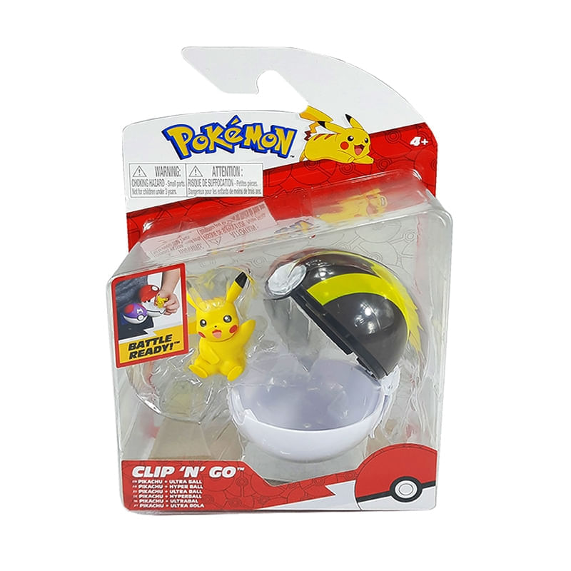 Pokemon - Clipe Pokebola - Pikachu + Ultra Bola - Sunny - Ri Happy
