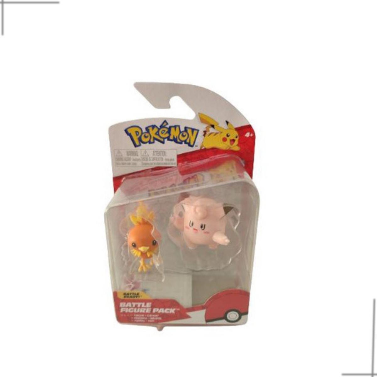 Boneco Pokemon Figura De Batalha Torchic E Clefairy - Sunny