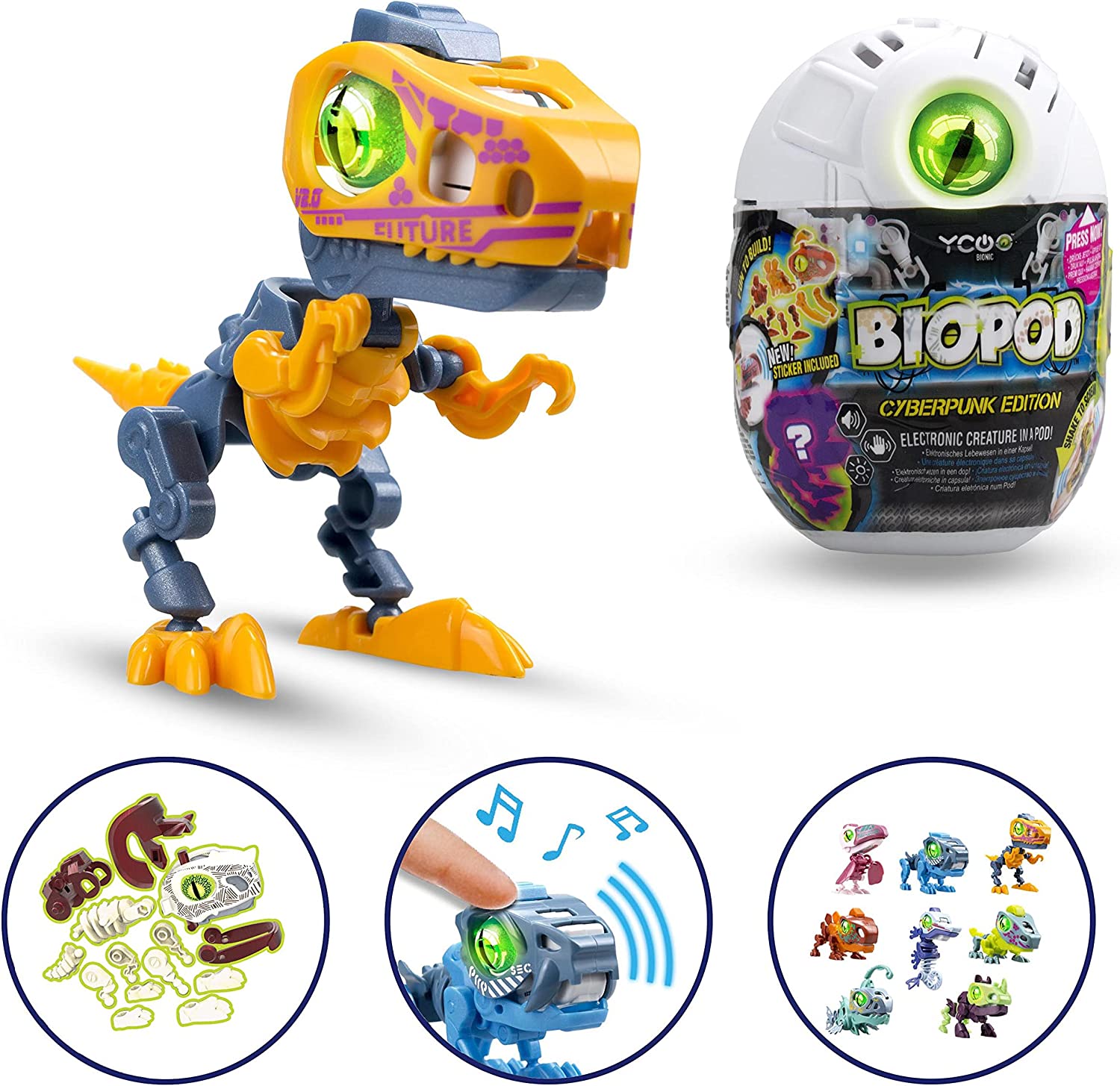 Biopod Inmotion - Boneco Eletrônico Cyberpunk Branco Médio - Fun - Ri Happy