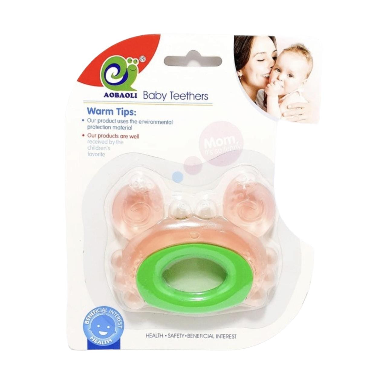 Mordedor Massageador Bebe Agua Dentinhos Bpa Free Caranguejo - Ri Happy