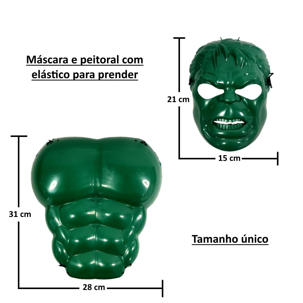 Kit Herói Hulk Infantil Luvas Gigantes Escudo e Máscara Toy Master - Ri ...