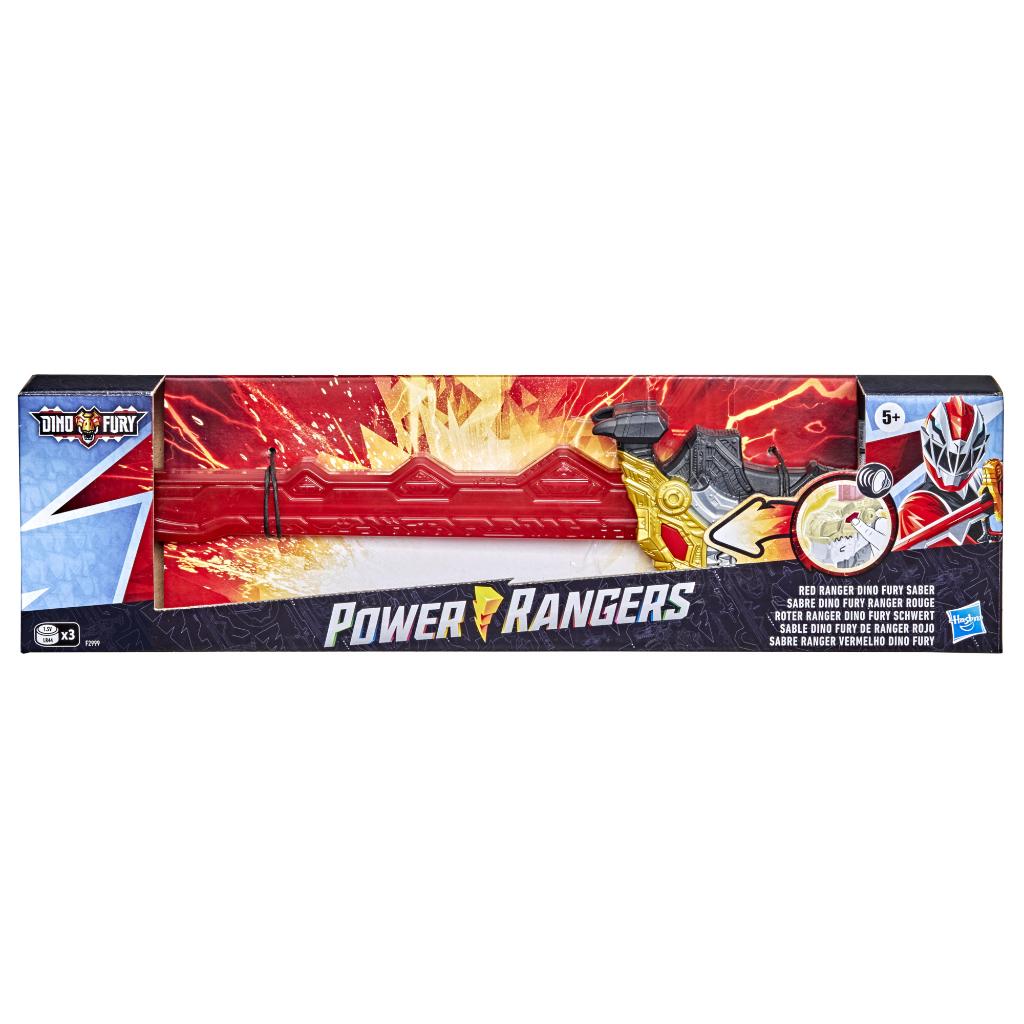 Sabre - Power Rangers - Ranger Vermelho Dino Fury - com Som - Hasbro