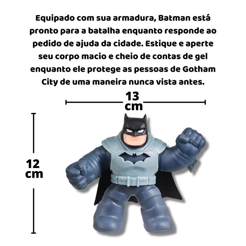 Boneco Elástico Batman De Armadura Heroes Goo Jit Zu Squishy