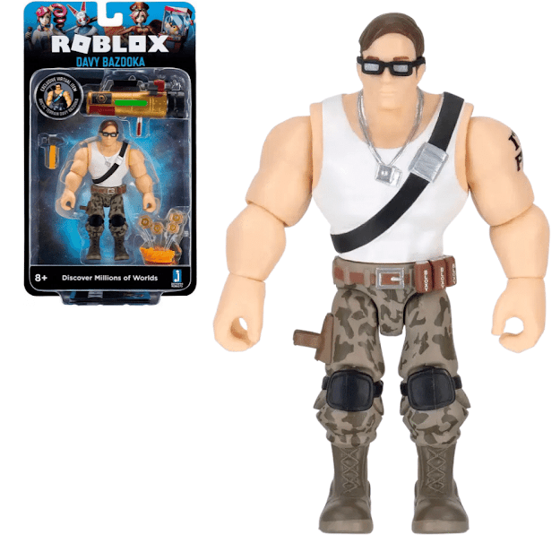 Roblox Boneco Figura Davy Bazooka Acessórios E Item Virtual - Ri Happy