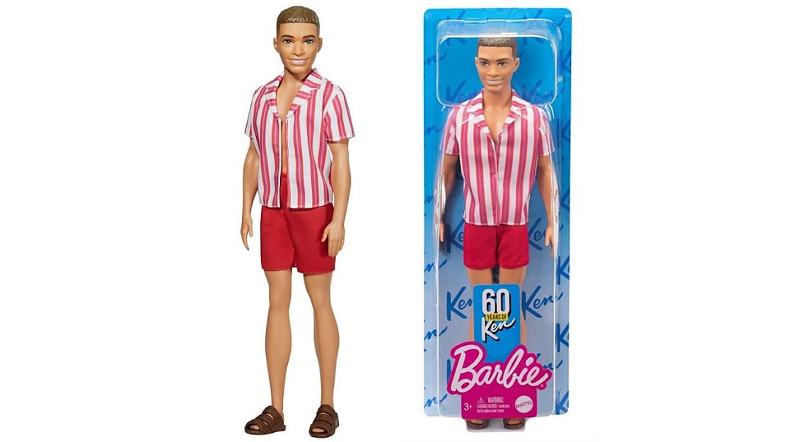 Boneco Barbie Ken Fashioken Edição 60 Anos Look Praia Moreno - Ri Happy