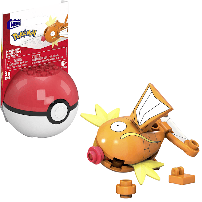 Pokemon Magikarp Pokebola Mega Construx Mattel GVK65 - Ri Happy