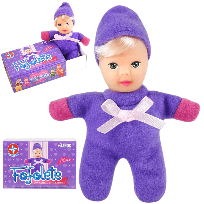 Boneca Fofolete Coleção Classica Bebezinha Estrela Roxa - Ri Happy