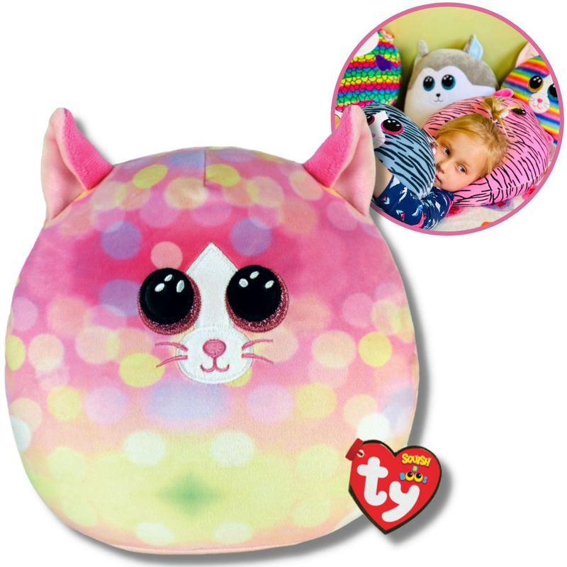 Pelúcia Ty - Gata Sonny 22 cm Super Fofo - Squish A Boos - Ri Happy