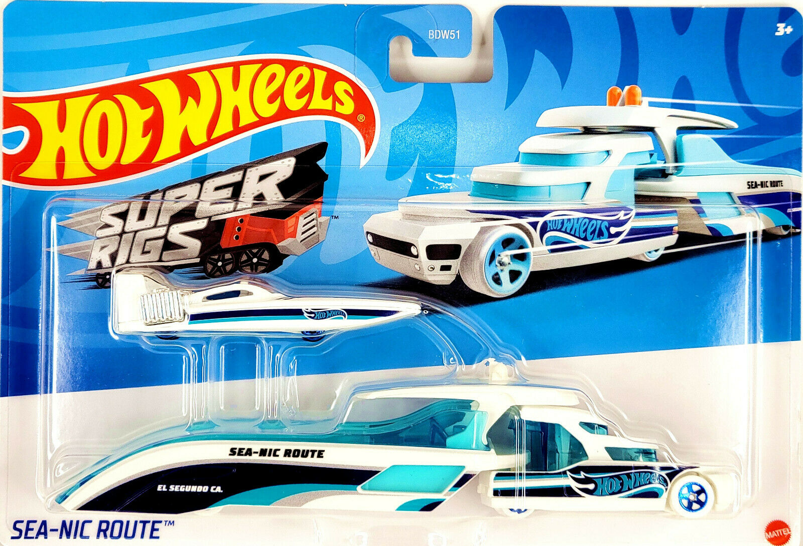 Hot Wheels Super Rigs Caminhão Sea-Nic Route Mattel BDW51 - Ri Happy