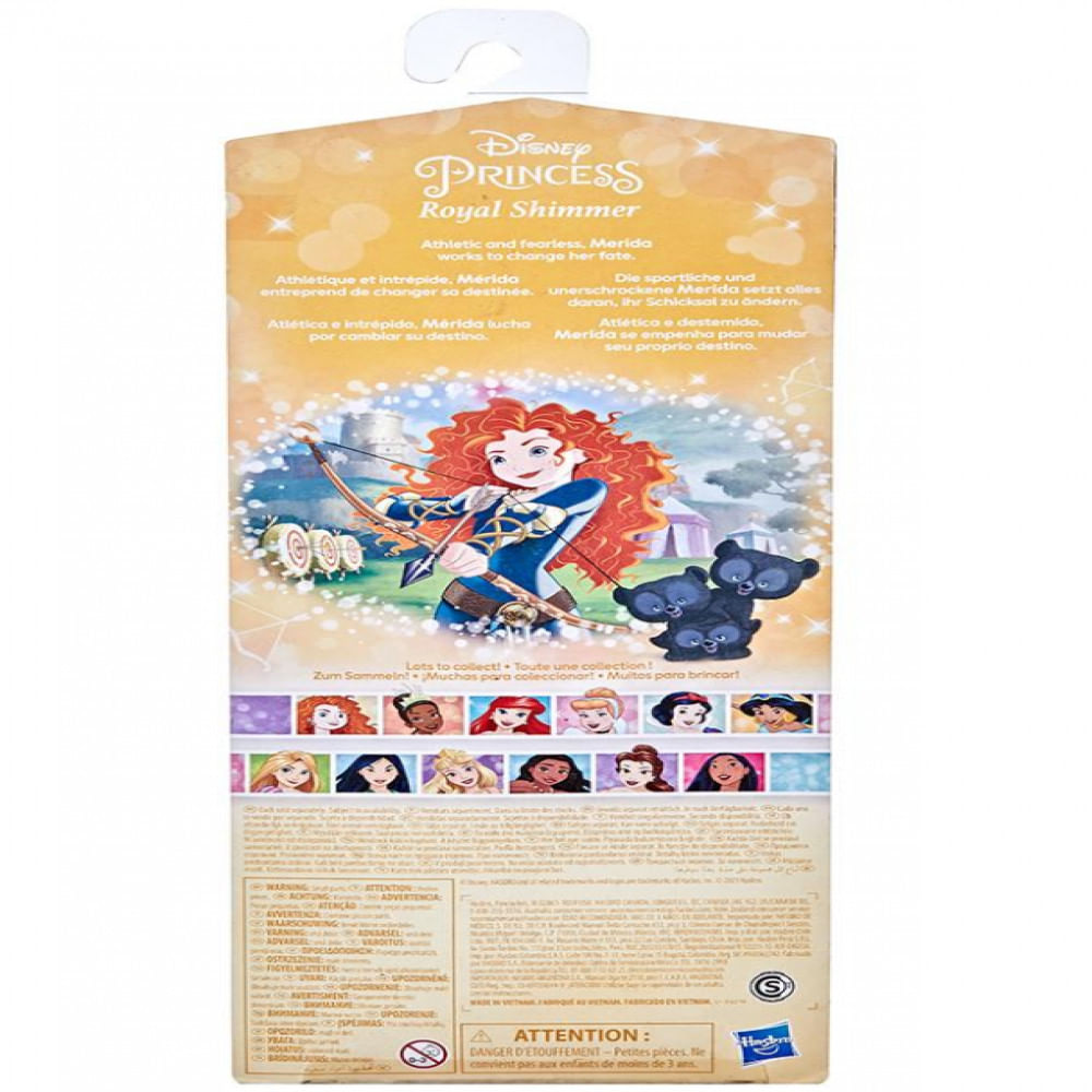 Boneca Merida Disney Princesa Shimmer F0903 Hasbro 30cm