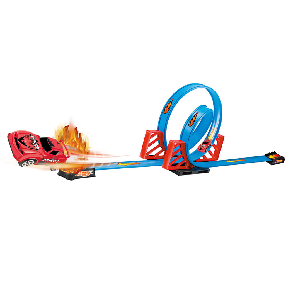 Pista Power Track Duplo Loop Express Wheels Multikids - BR1021 - Ri Happy