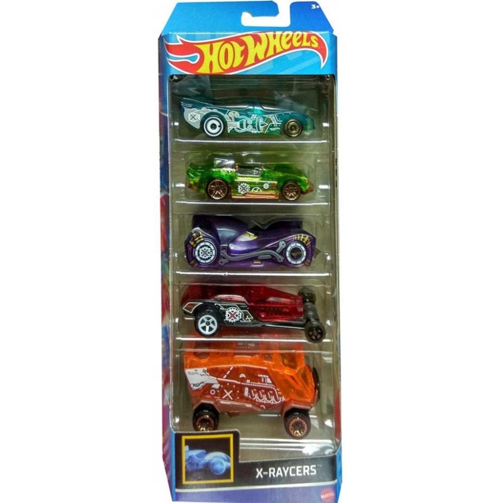 X-Raycers Pack Com 5 Hot Wheels - Mattel 1806-HFV81 - Ri Happy