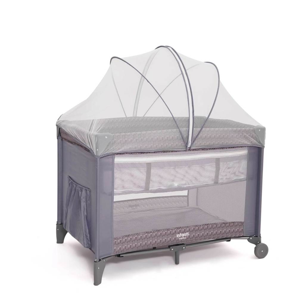 Berço Portátil - Infanti - Hello Hail - Cinza - Ri Happy