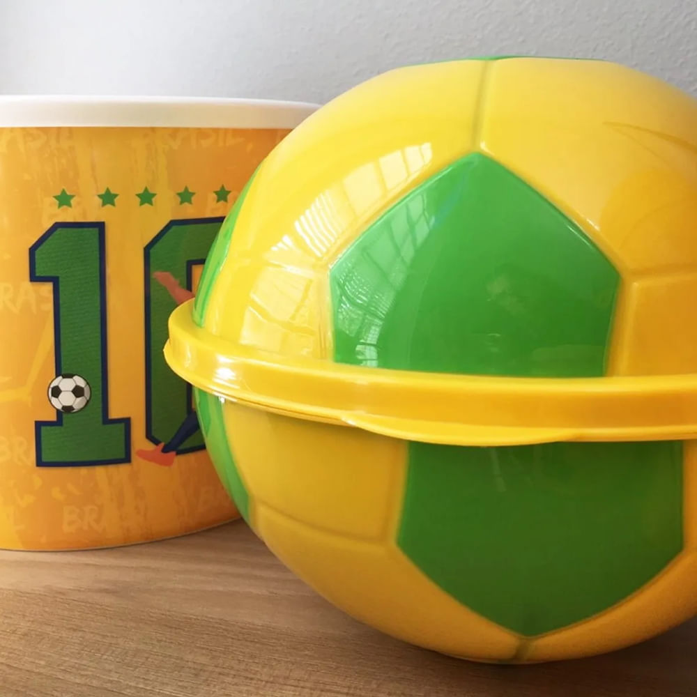 Kit 10 Potes de Doces para Festa e Decoração Bola de Futebol Copa - Ri ...