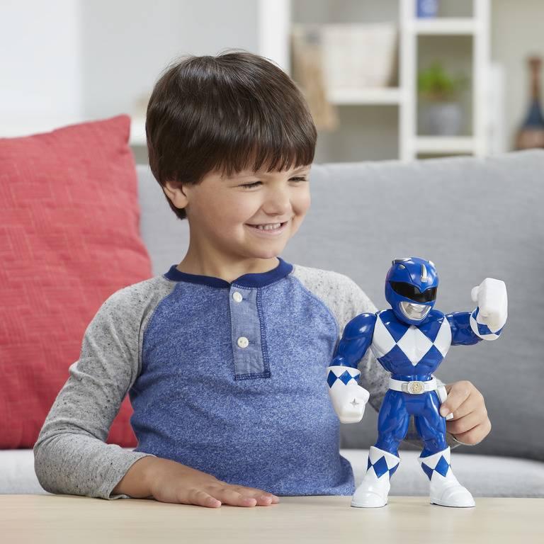 Boneco Azul Power Rangers Mega Mighties - Hasbro E5874 - Ri Happy